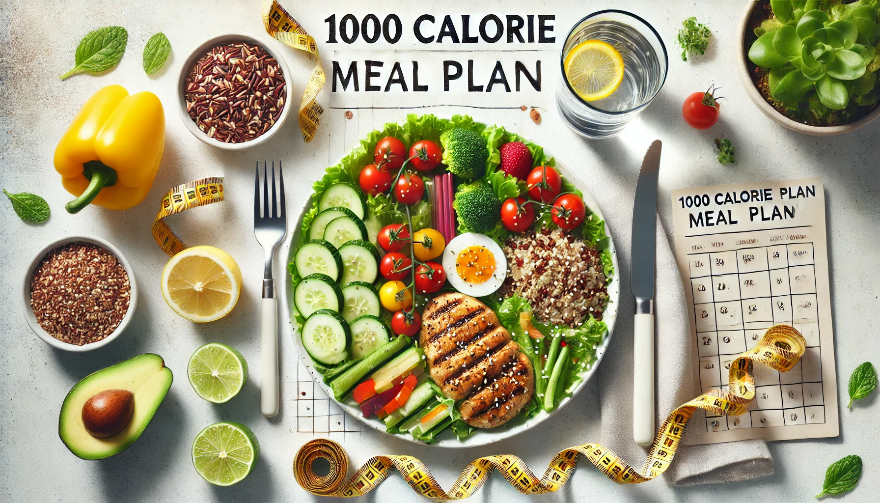 1000 Calorie Diet Meal Plan: Lose Weight with a Low-Calorie 7-Day Menu ...